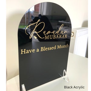 Ramadan Acrylic Sign | Personalised Ramadan Sign | Ramadan Mubarak Sign ...