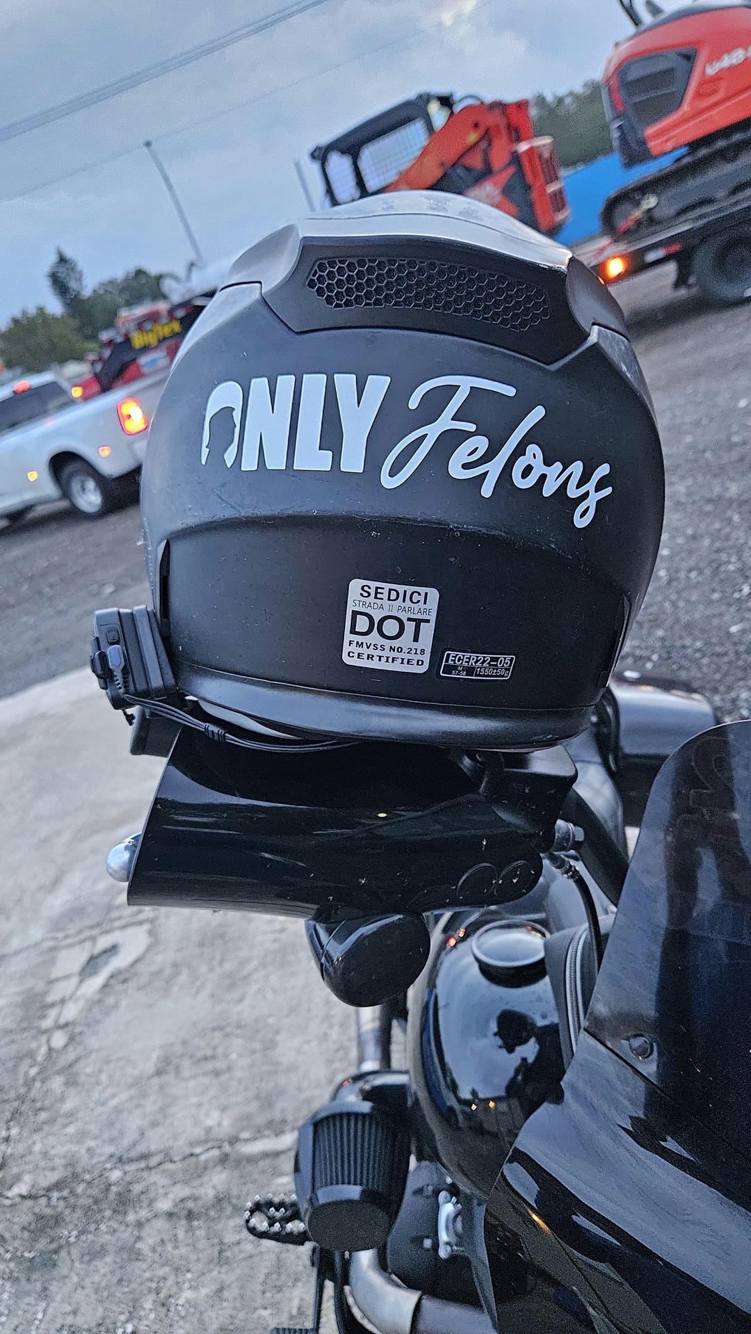 Only Felons Die-cut Vinyl Helmet Decal 6x3 Set of 2 - Etsy