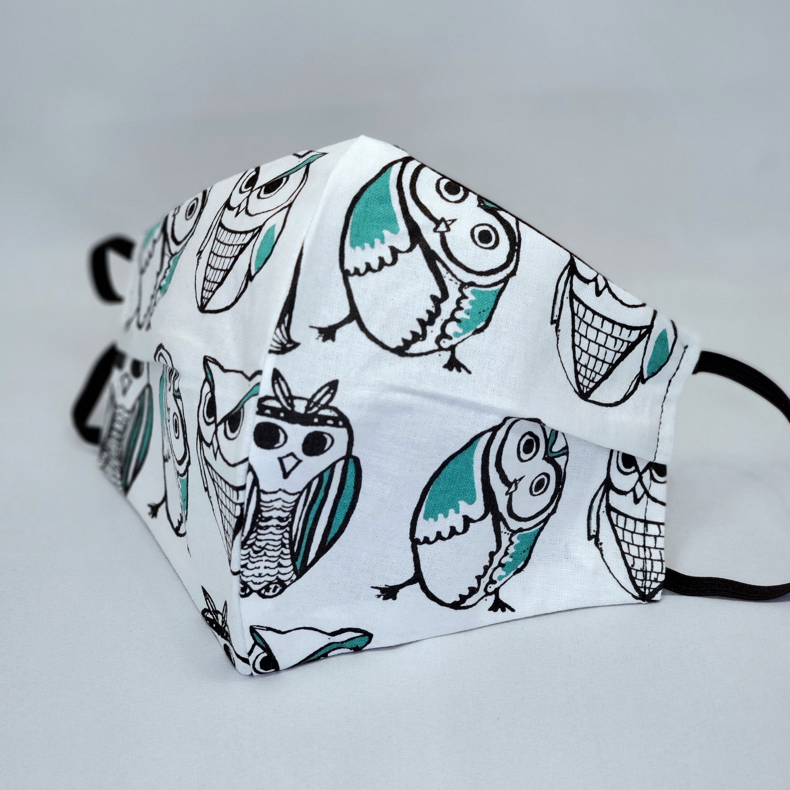 Owls On White Handmade Face Mask Men Women Adult Child | Etsy