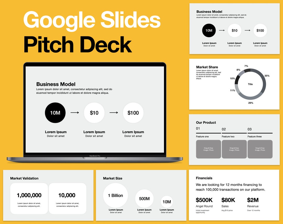 Google Slides Pitch Deck Template | Minimal & Simple Presentation ...