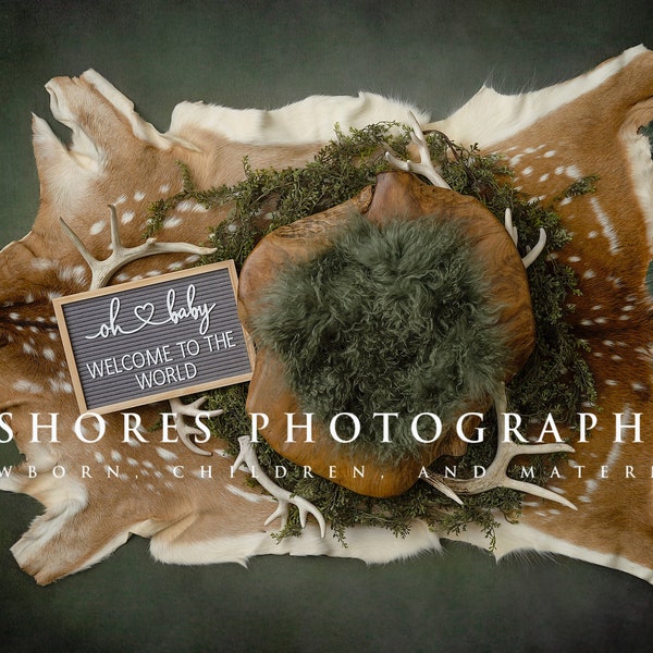 Hunting Newborn Digital Background - Etsy