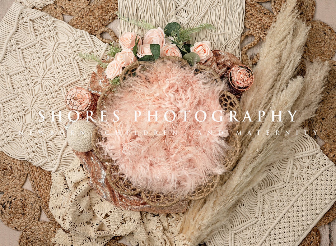 Newborn Boho, Newborn Digital Backdrop, Digital Newborn Backdrop, Boho ...