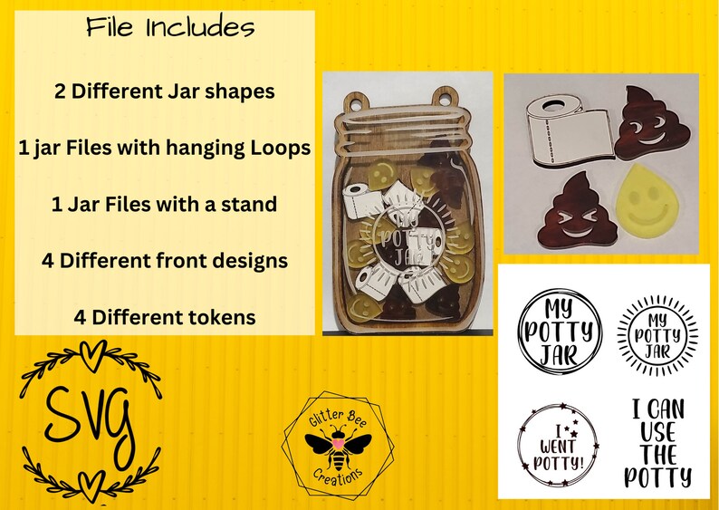 SVG File:instant Download Children’s Potty Reward Jar, Potty Training ...