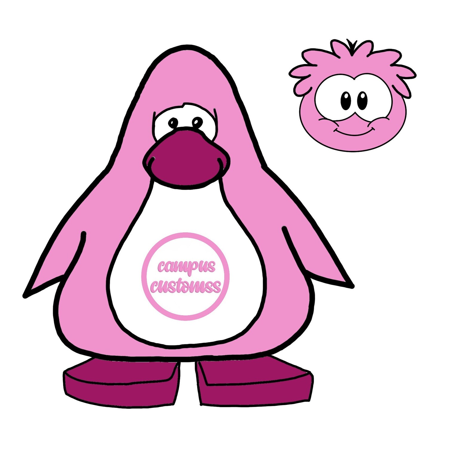 Customizable Club Penguin & Puffle Sticker | Etsy