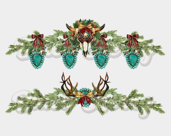 Western Holiday Clipart - Etsy