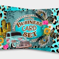 Cow Print Business Card Template | Western Business Card Template ...