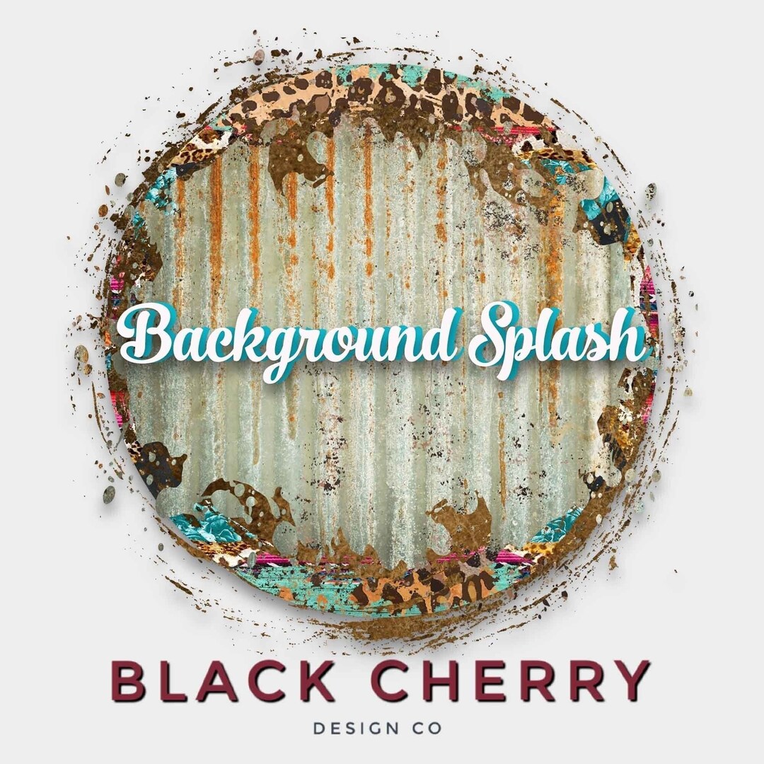 Boho Rusty Tin Splash Background: Leopard Circle PNG (digital Download ...