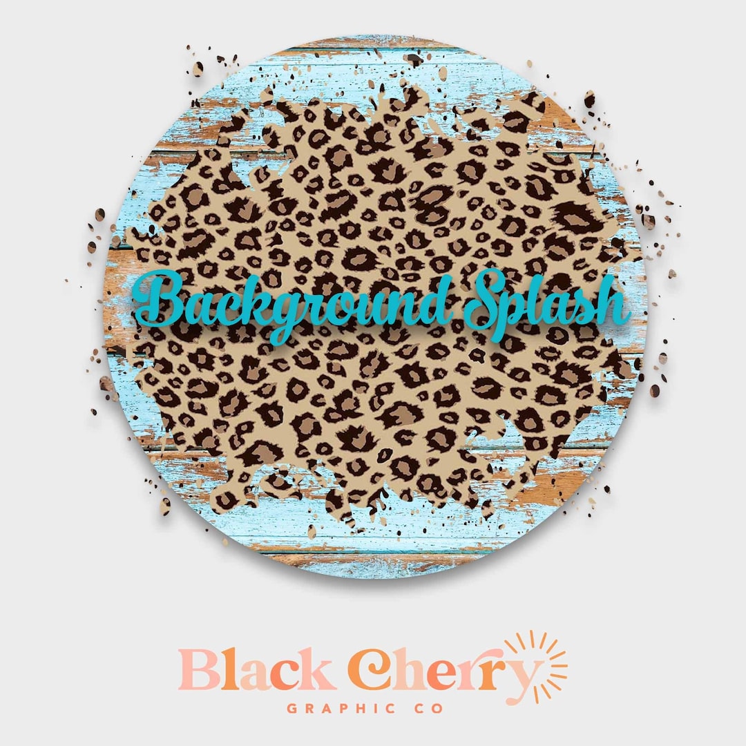 Leopard Wood Splash, Sublimation Background, Leopard Splash, Teal Wood ...