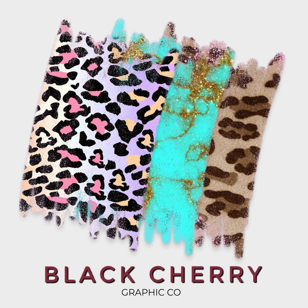 Backsplash Set, Leopard Backsplash, Neon Leopard Splash, Turquoise ...