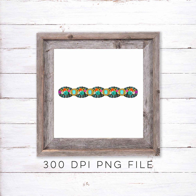 Turquoise Borders Floral Borders Fringe Borders Western - Etsy