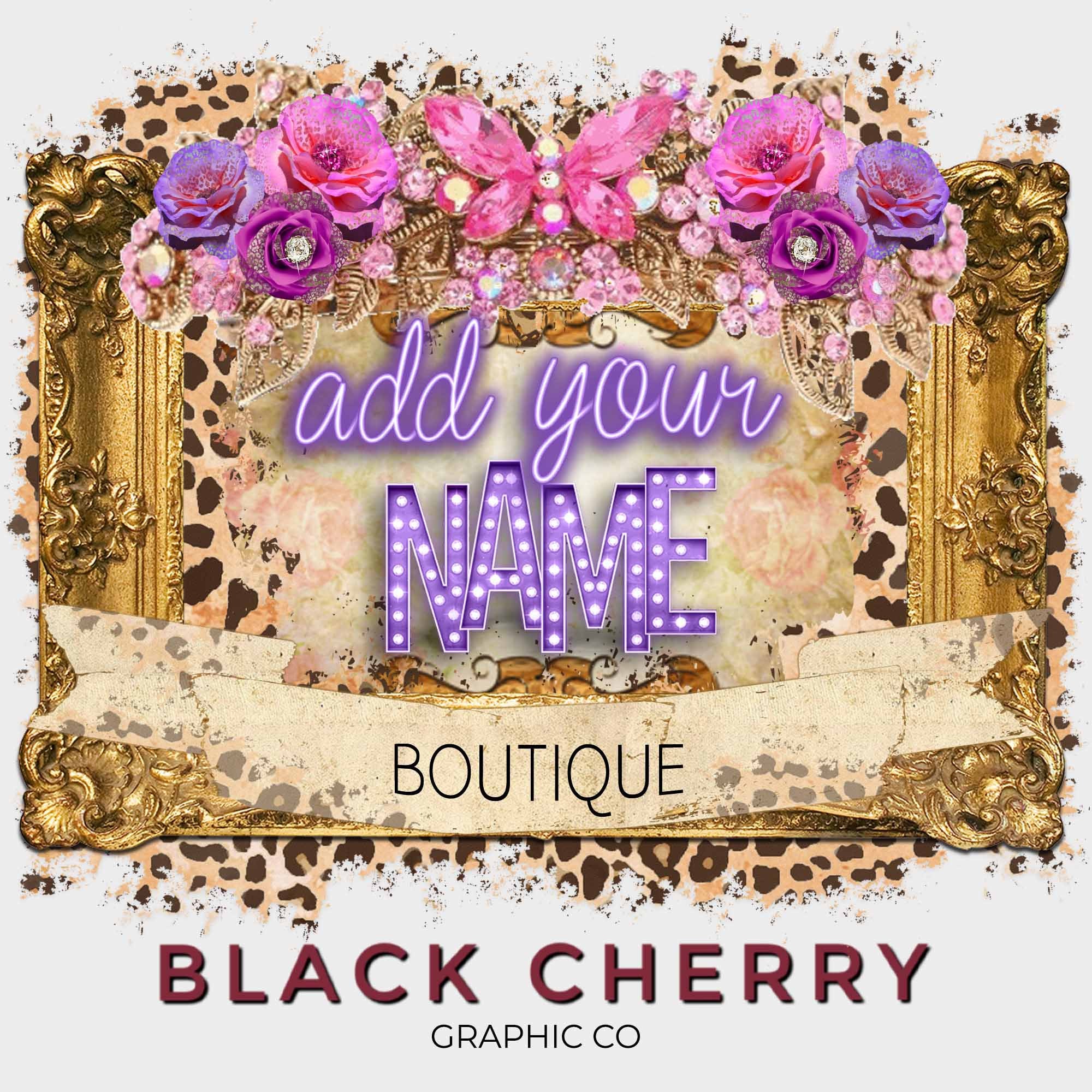 Boutique Logo Western Logo Rustic Logo Leopard Floral Logo - Etsy