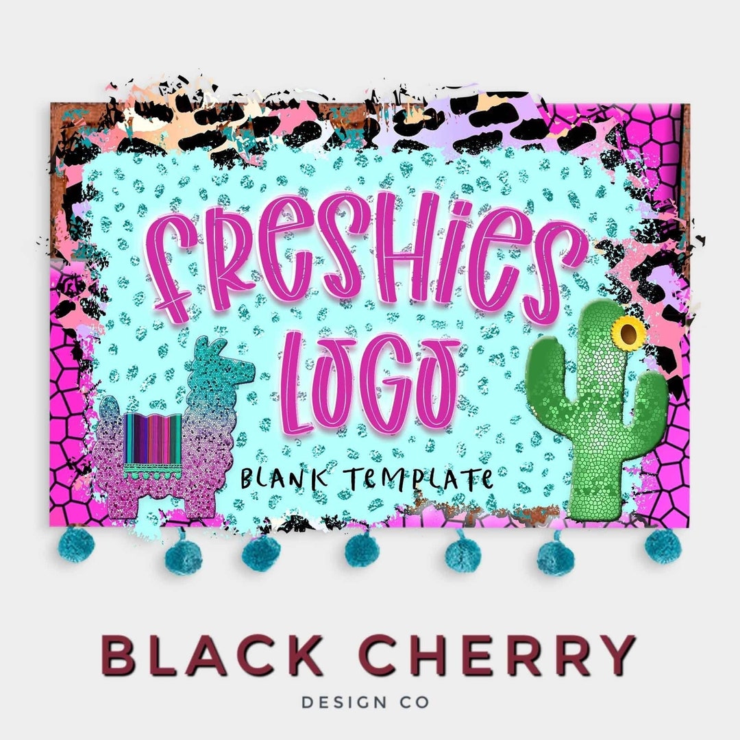 Freshies Business Logo: Llama & Cactus Freshy Design (blank Digital ...