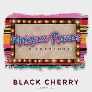 Marquee Frames Set, Serape Frames, Marquee Frame Graphics, Marquee ...