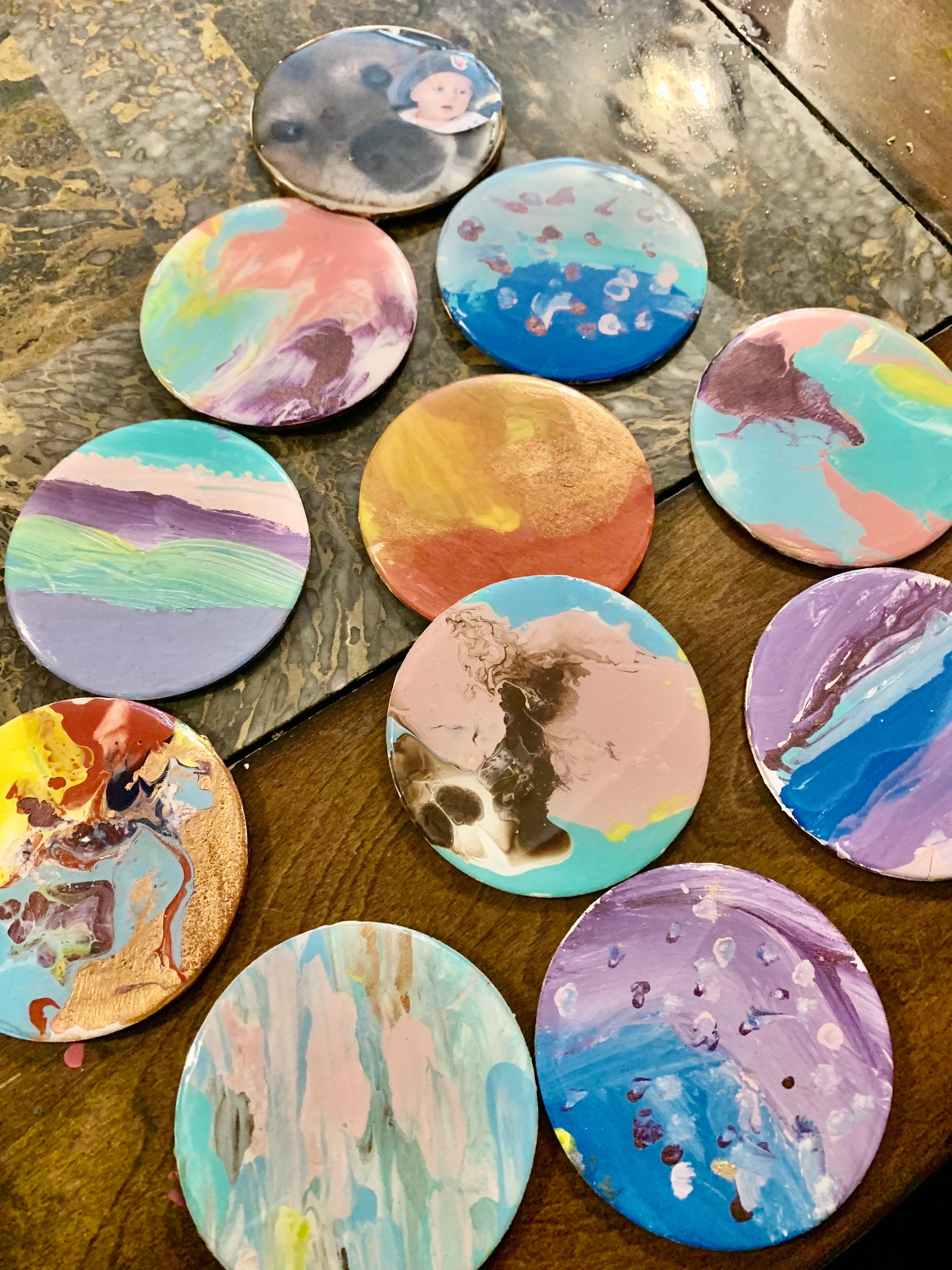 Kids DIY Craft Coaster Set Do It Yourself Kids Craft Set in | Etsy