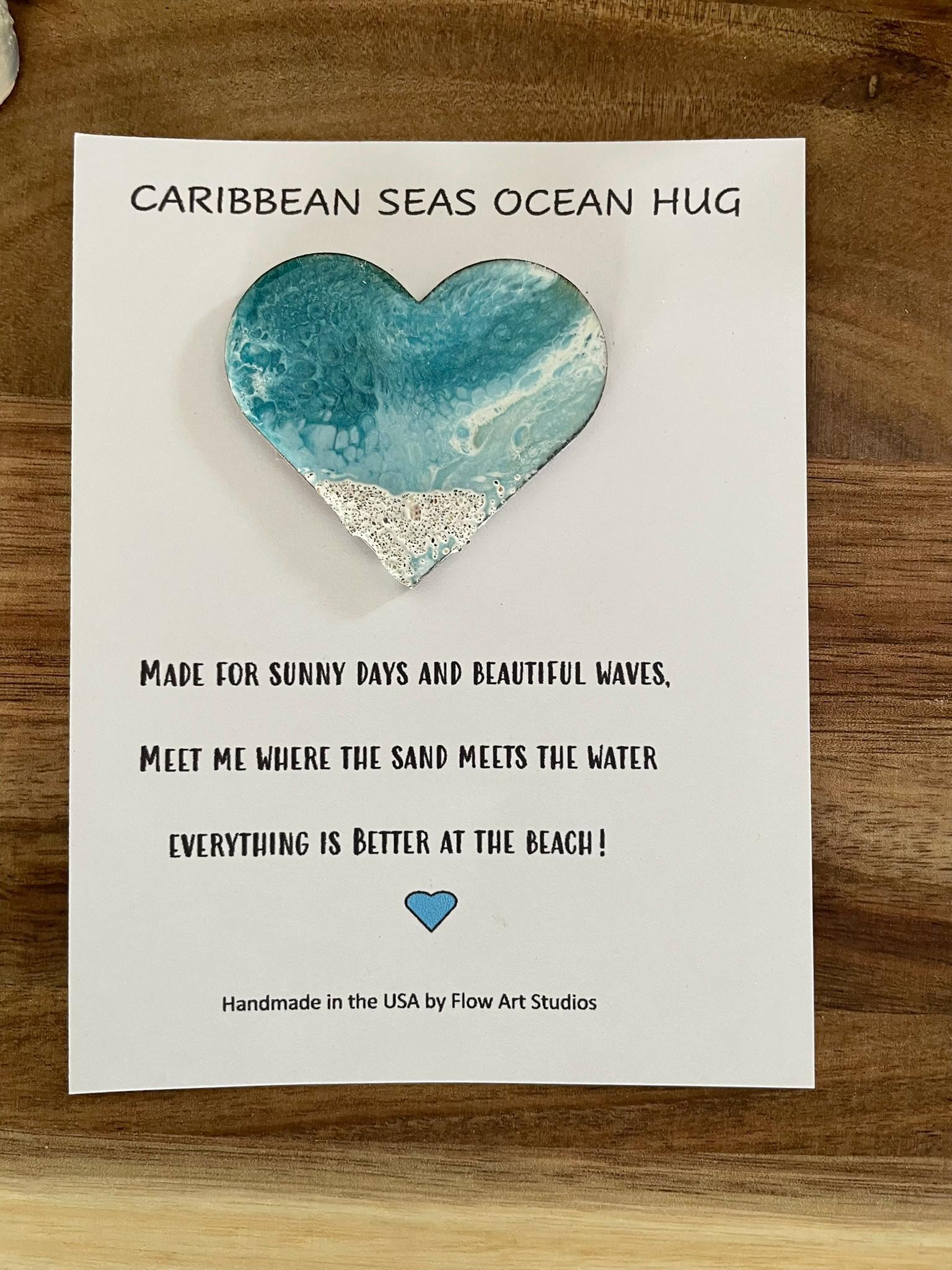 Ocean Pocket Hug for Spreading Love to Family and Friends With Resin ...