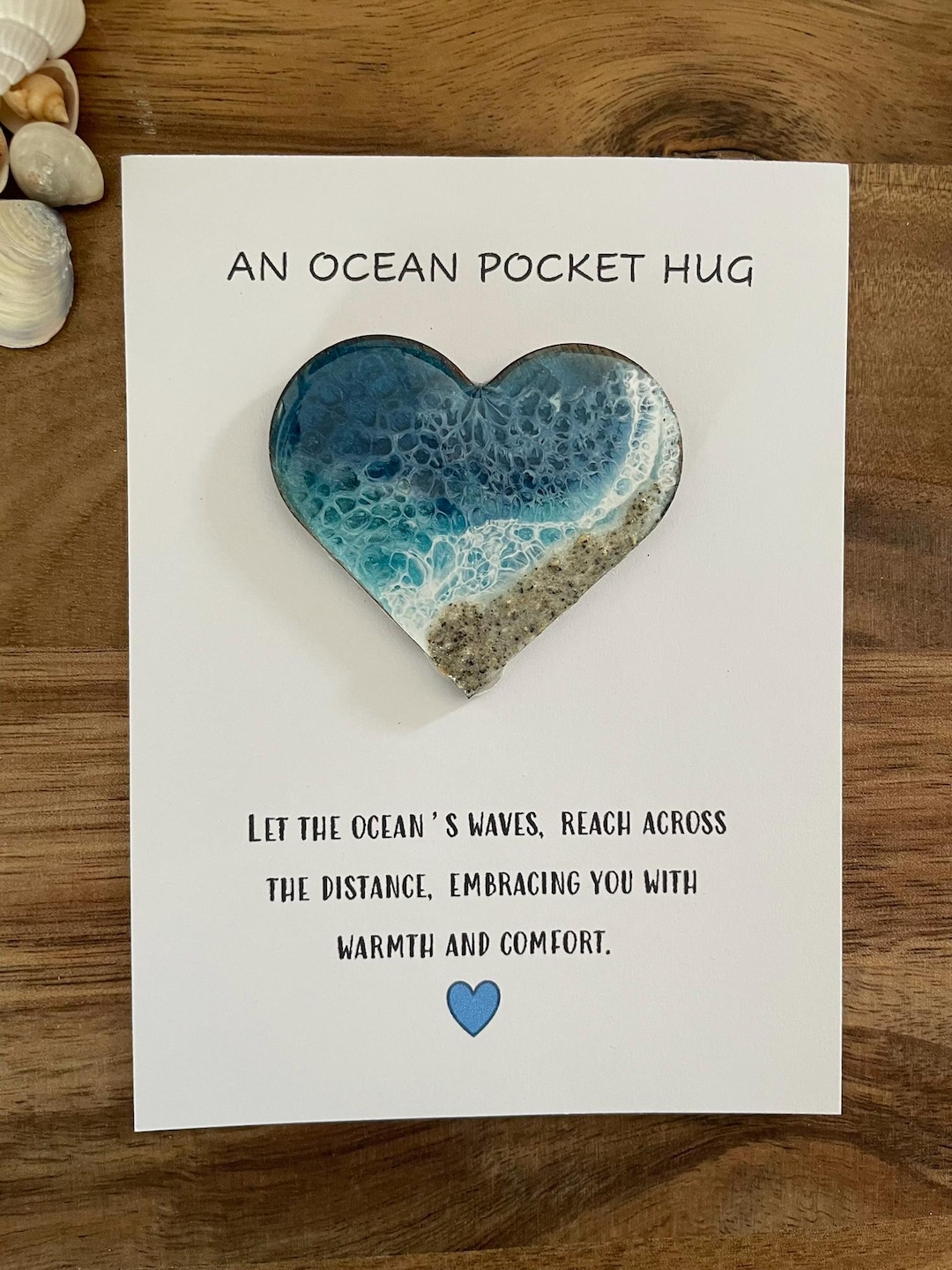 Ocean Pocket Hug for Spreading Love to Family and Friends With Resin ...