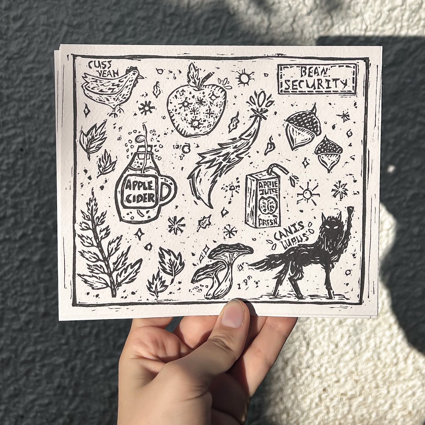 What the Cuss Print, A5, Postcard - Etsy