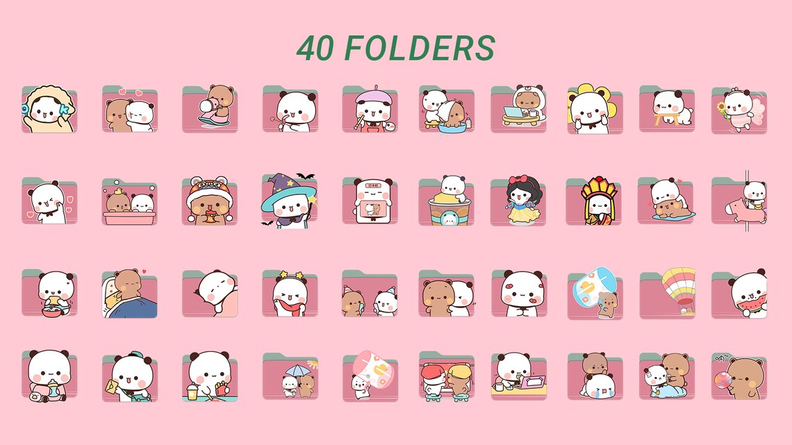 Desktop Organized Wallpaper Themed Bubu Dudu - Etsy