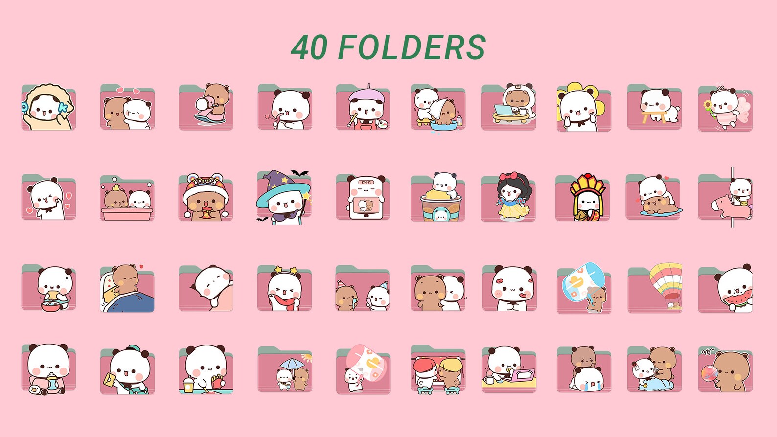 Desktop Organized Wallpaper Themed Bubu Dudu - Etsy
