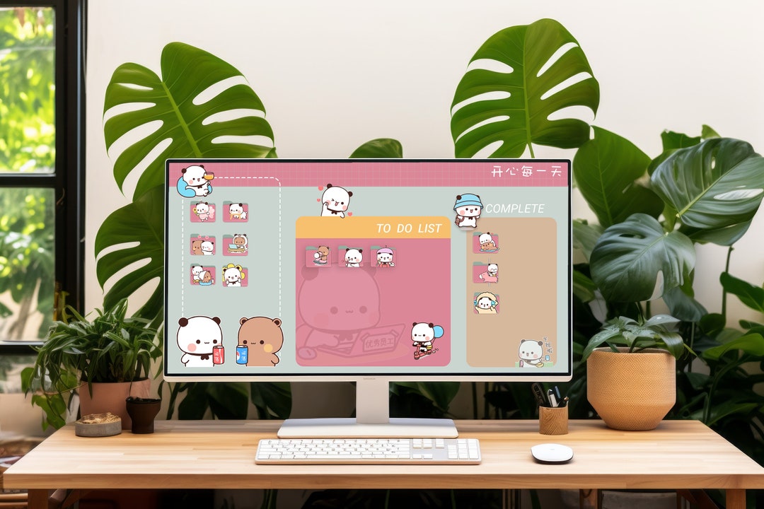 Desktop Organized Wallpaper Themed Bubu Dudu - Etsy