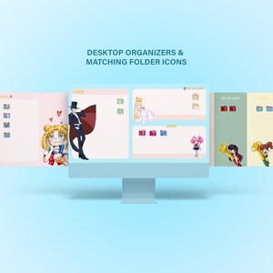 Sailor Moon Desktop Wallpaper Organizer + Folder Icons - Etsy Canada