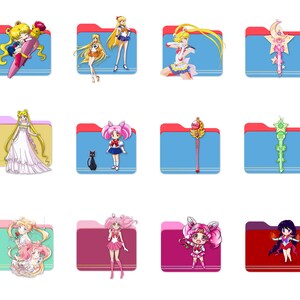 Sailor Moon Desktop Wallpaper Organizer + Folder Icons - Etsy Canada