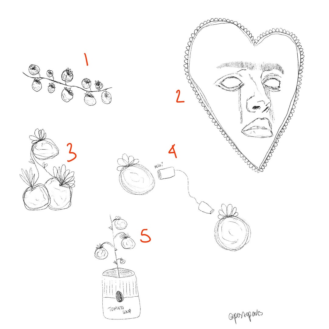 Tomato Tattoo Flash Sheet - Etsy