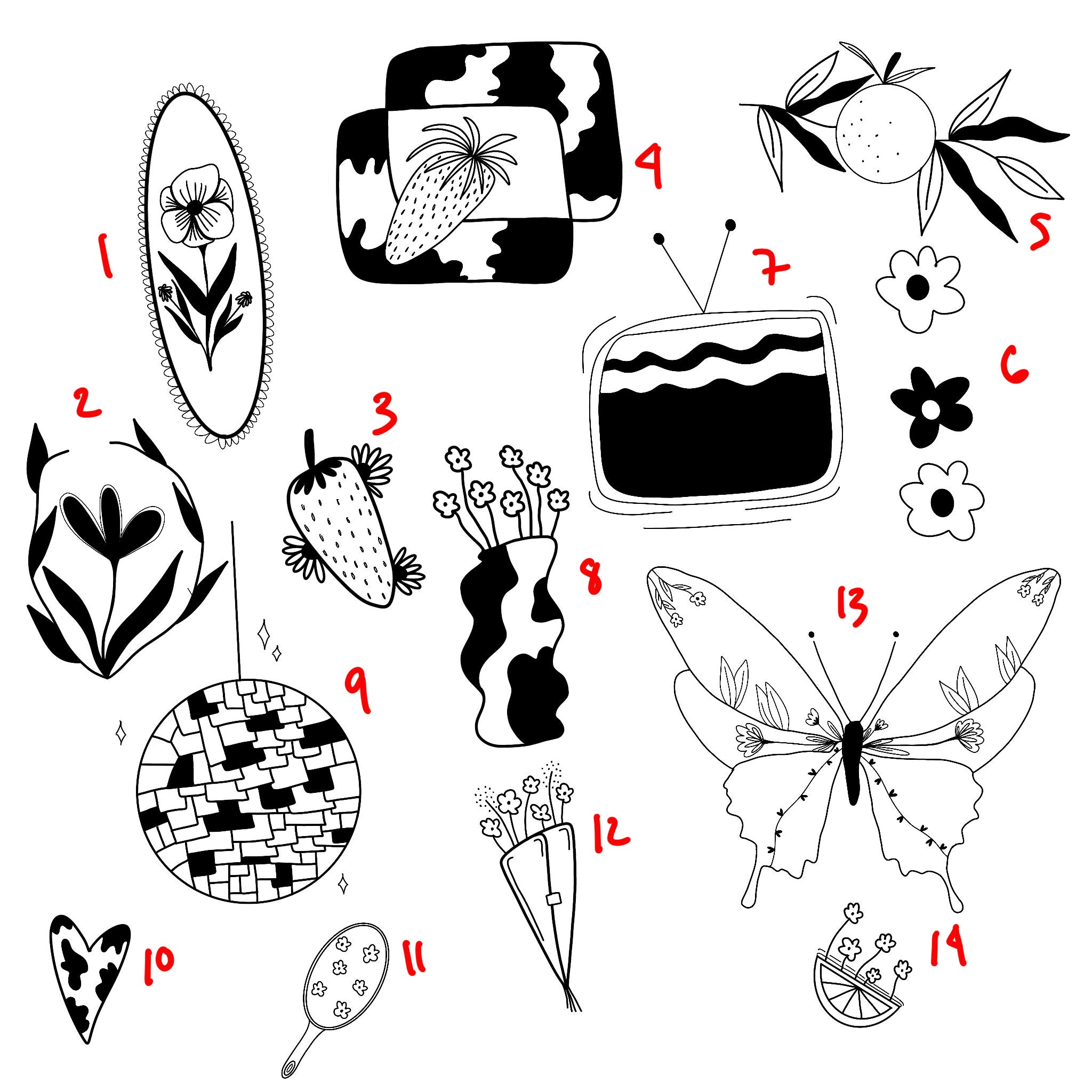 Tattoo Flash Sheet - Etsy