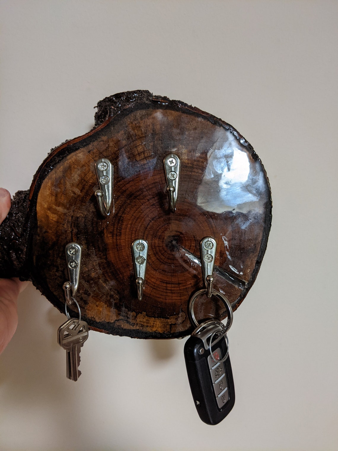 Custom Made Wooden Key Holder/caddy - Etsy Canada