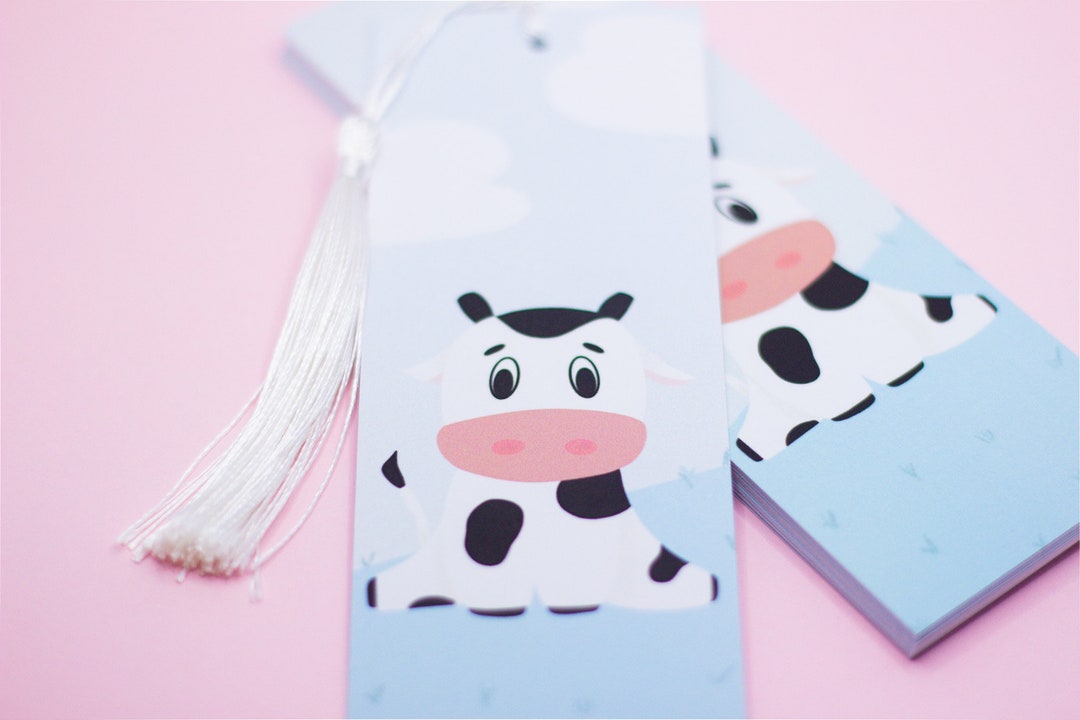 Cute Cow Bookmark / Farm Animals Kawaii Die Cut Vinyl - Etsy Australia