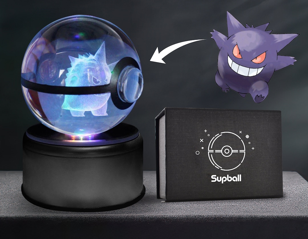 Gengar, Gengar Pokeball Crystal, Pokemon Pokeball, Pokemon Night Lights ...