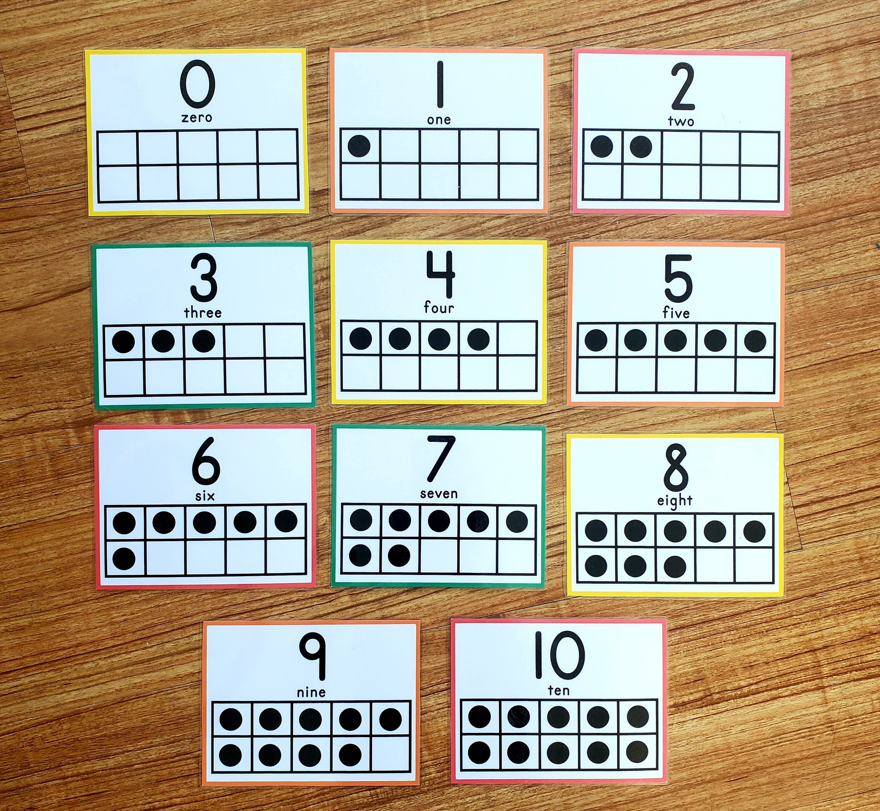10 Frame Counting Cards 0-10 - Etsy