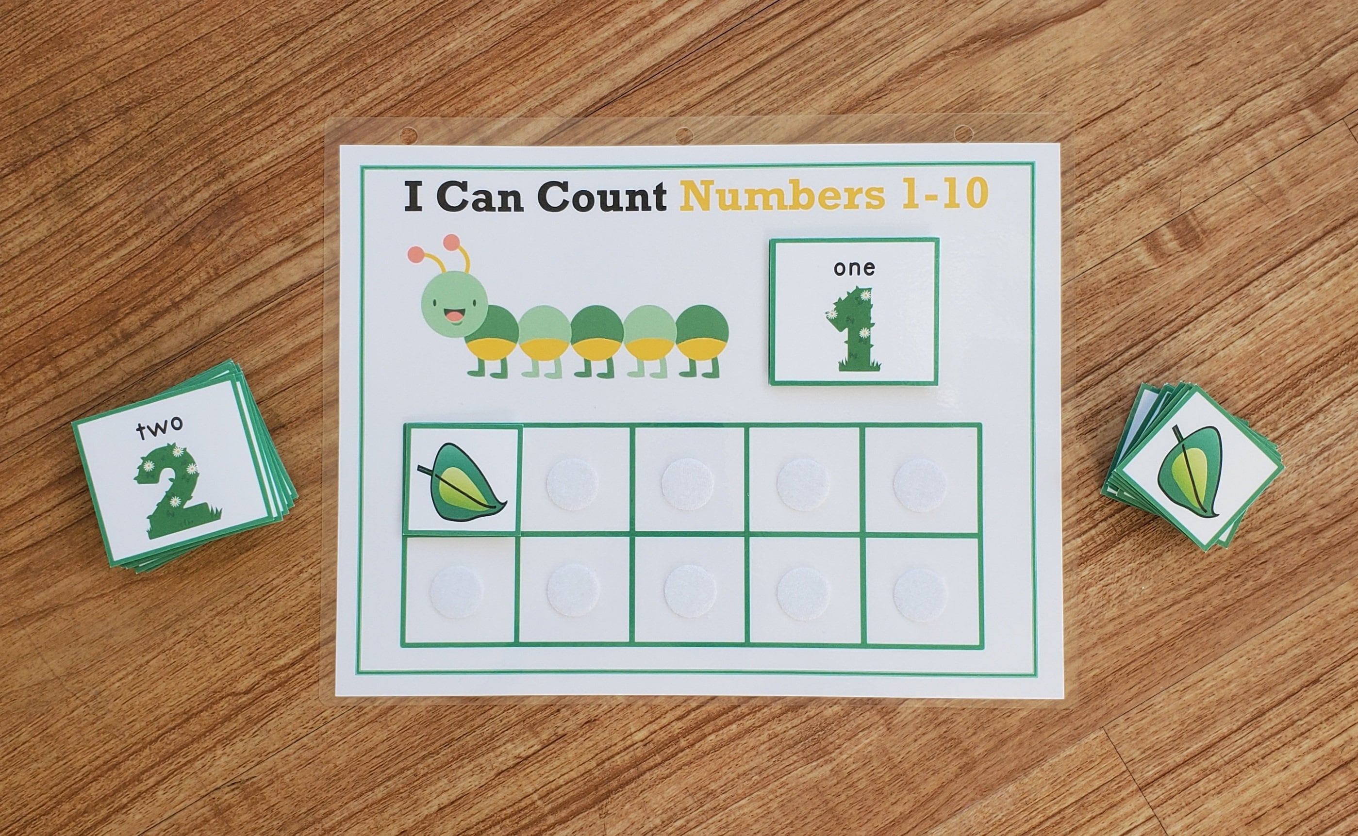 Caterpillar Ten Frame Counting Game 1-10 - Etsy
