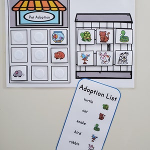 Preschool Pre- Kindergarten Matching Game Bundle: Pretend Play Shopping ...