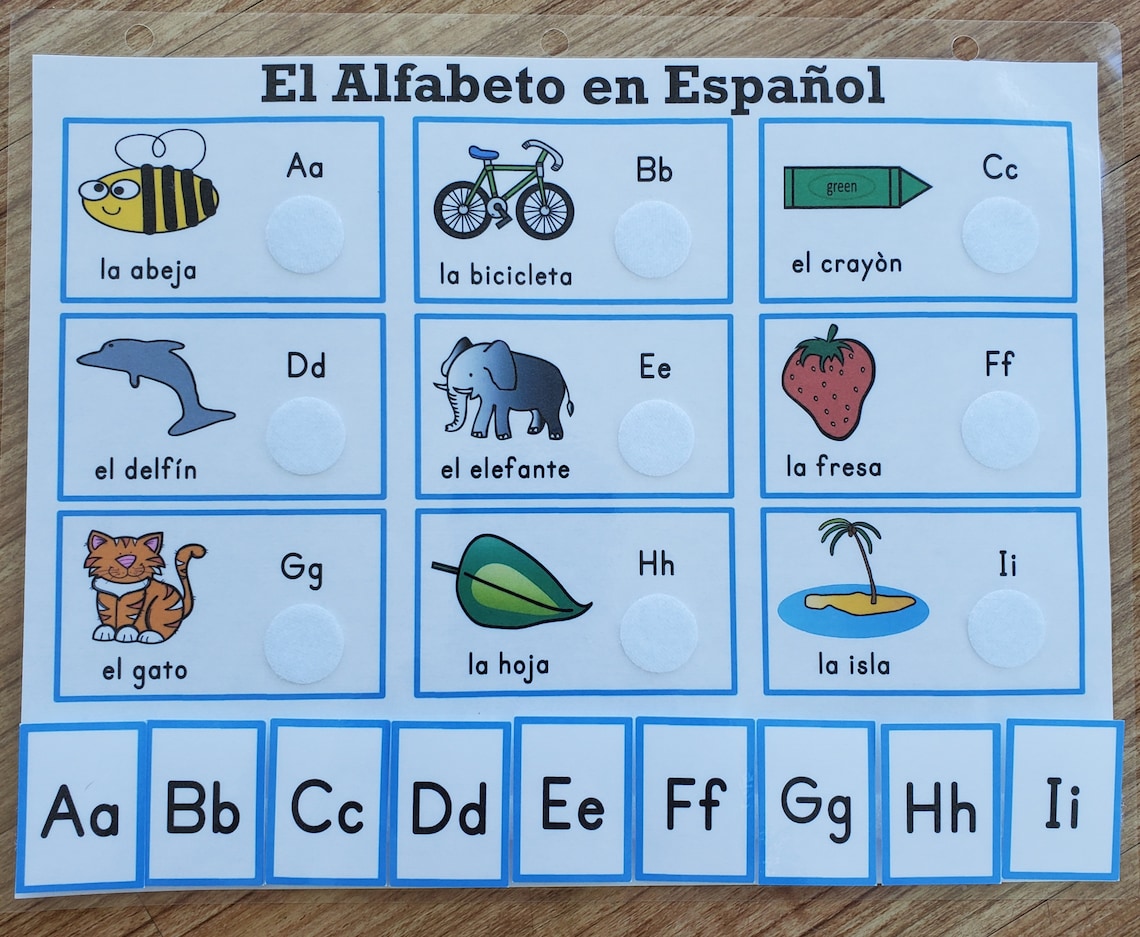 Spanish Alphabet Initial Sound Matching Bundle - Etsy
