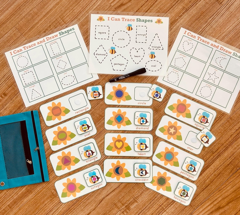 Learn Shapes: Match, Trace, and Draw Shapes Toddler, Preschool, Pre-k ...