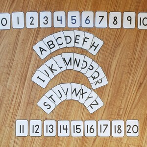 Laminated Flash Cards Uppercase Alphabet A-Z and Numbers 0-20 - Etsy
