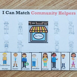 Community Helpers Matching Bundle 2 Pages - Etsy