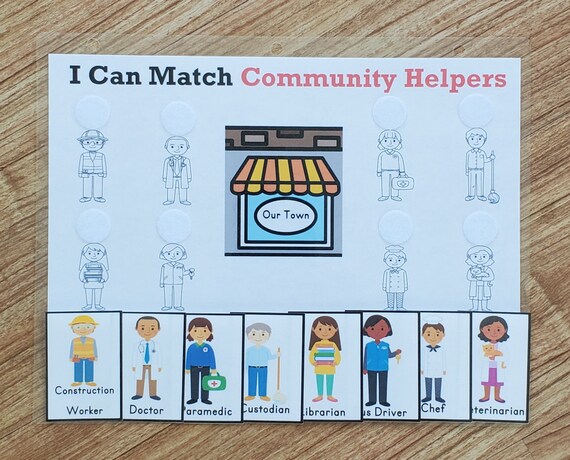 Formas De Ayudantes Comunitarios COMMUNITY HELPERS BOOM CARDS,