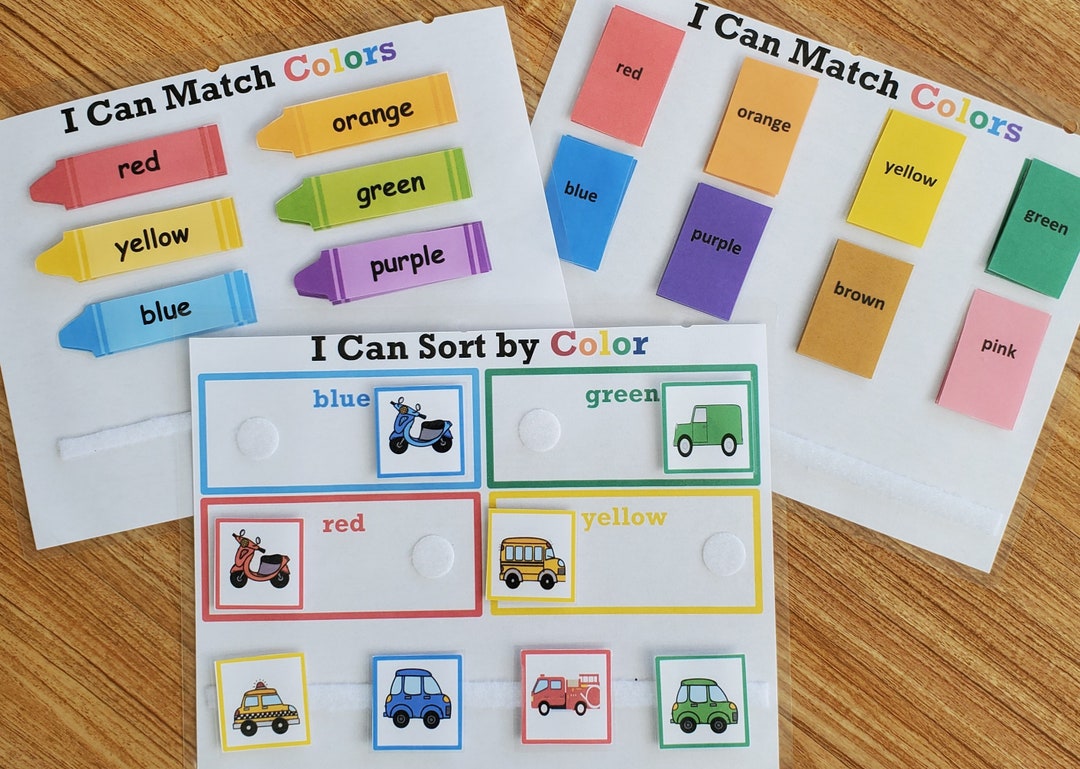 Color Match and Sort Learning Bundle - Etsy