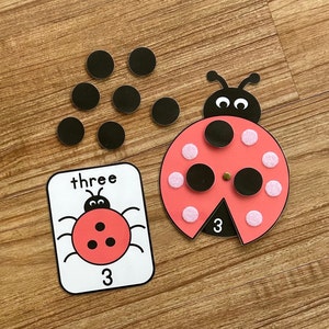Ladybug Counting Set Preschool, Pre-k, Kindergarten - Etsy