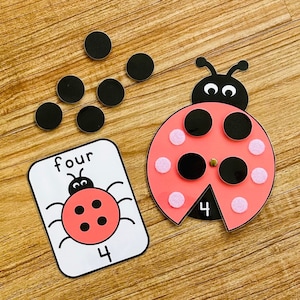 Ladybug Counting Set Preschool, Pre-k, Kindergarten - Etsy