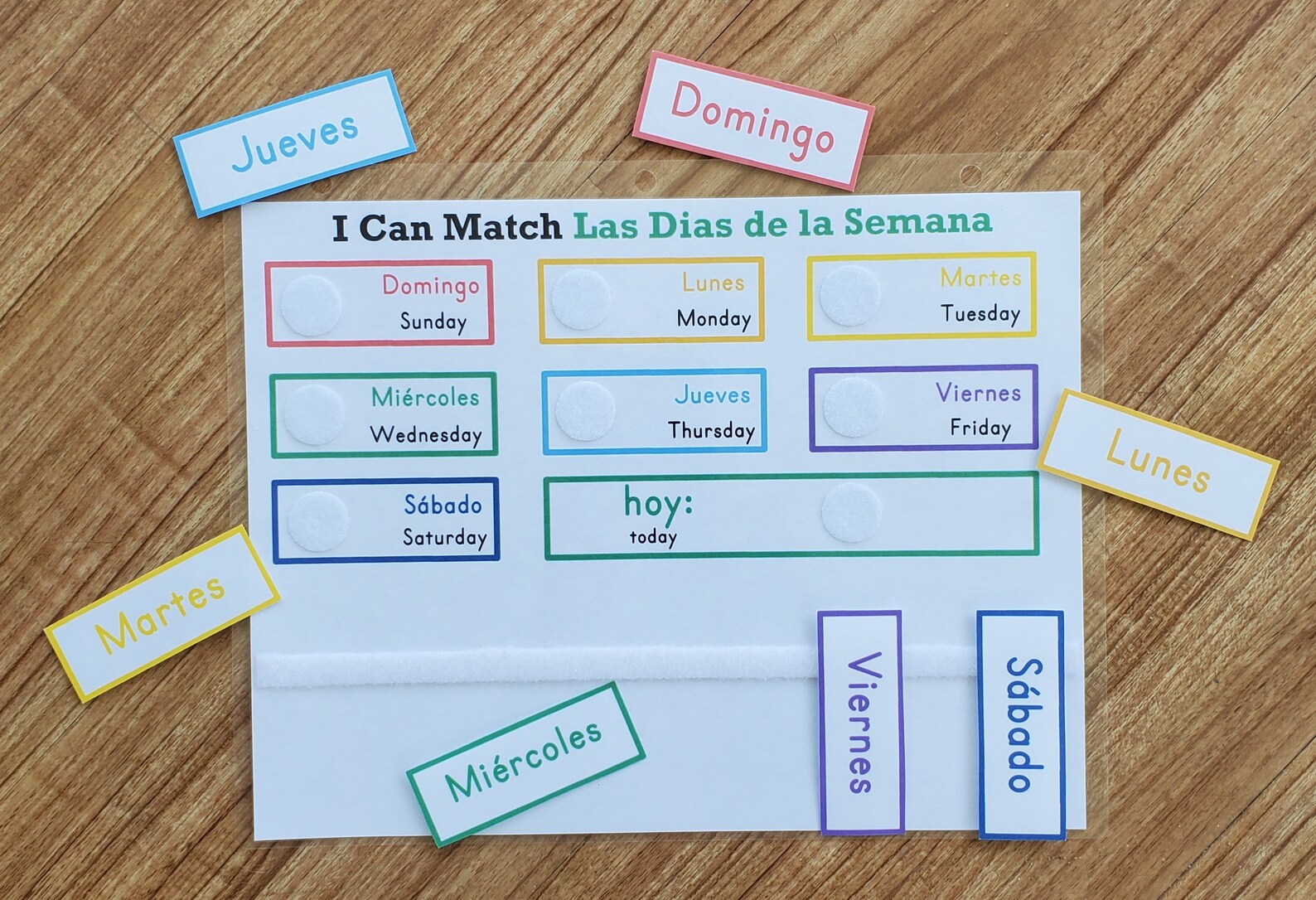 Spanish/English Days of the Week and Months of the Year | Etsy