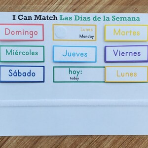 Spanish/english Days of the Week and Months of the Year Learning Bundle ...