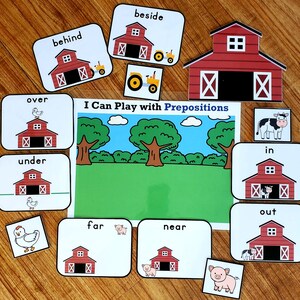 Preposition Play and Learn Bundle - Etsy