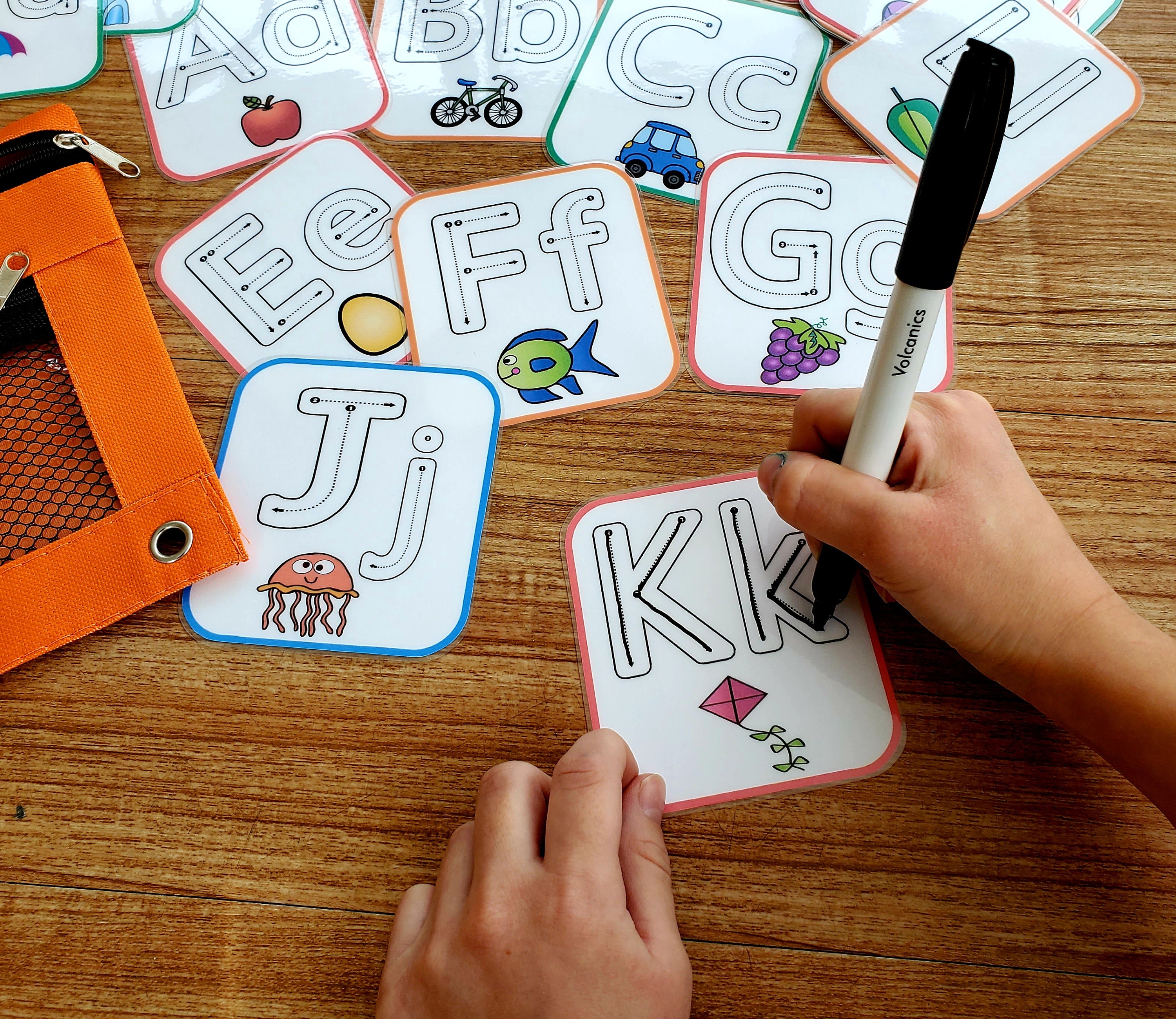 Alphabet Tracing Cards | Etsy