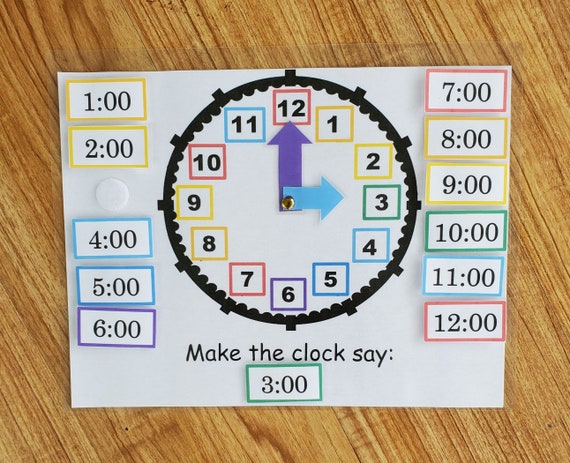 Learning Time Learning Clock - Etsy