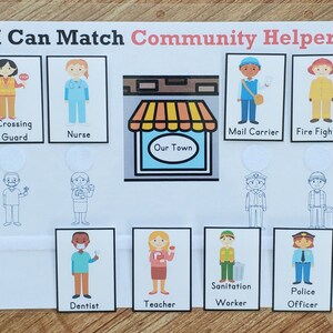 Community Helpers Matching Bundle 2 Pages - Etsy
