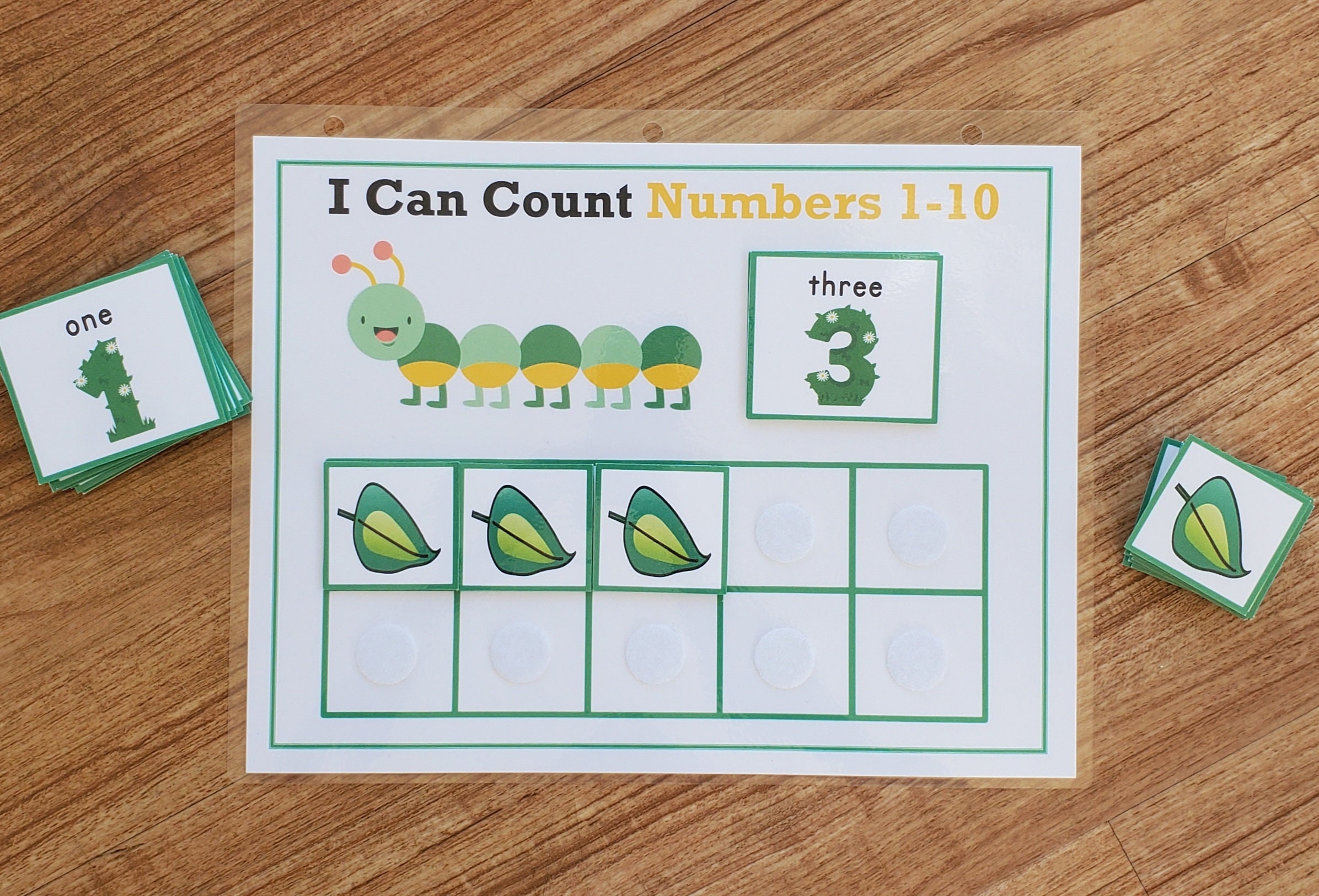 Caterpillar Ten Frame Counting Game 1-10 - Etsy