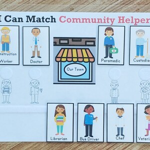 Community Helpers Matching Bundle 2 Pages - Etsy